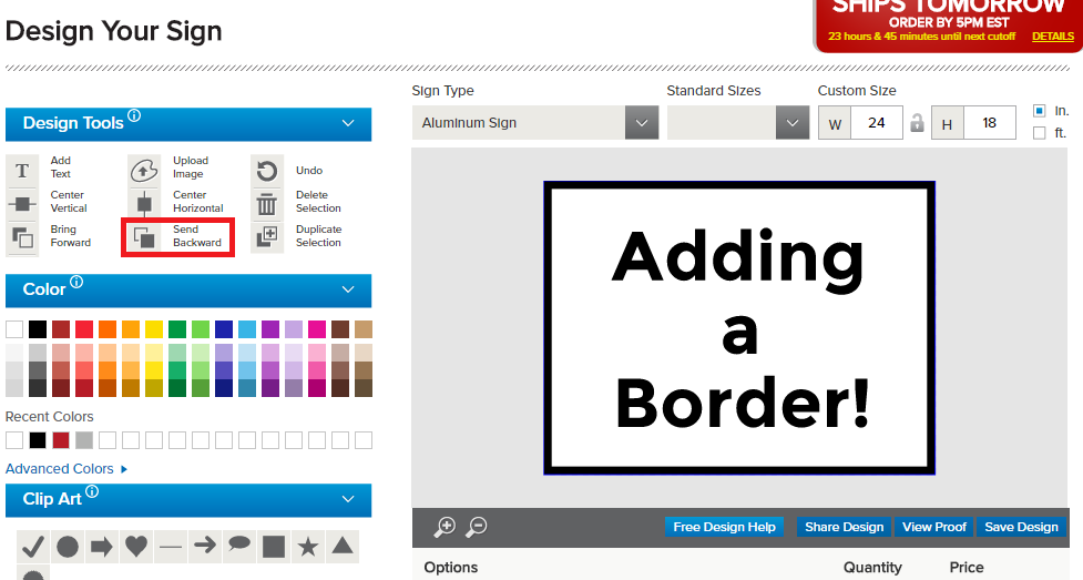 How to Add a Border Using Our Design Tool | Signs.com Blog